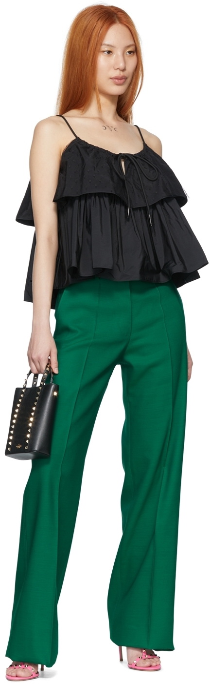 RED Valentino Black Polyester Tank Top RED Valentino