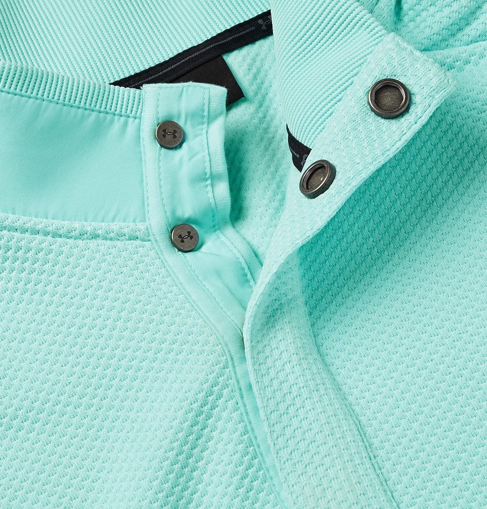Under Armour - Storm SweaterFleece ColdGear Golf Top - Men - Turquoise ...