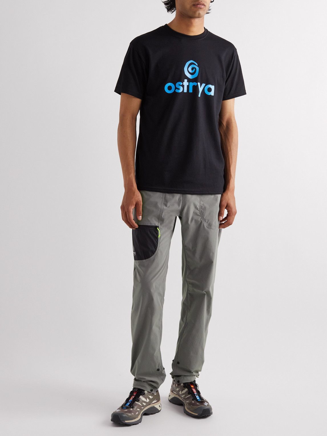 OSTRYA - Gaston Straight-Leg Ripstop-Trimmed Nylon-Blend Trousers ...