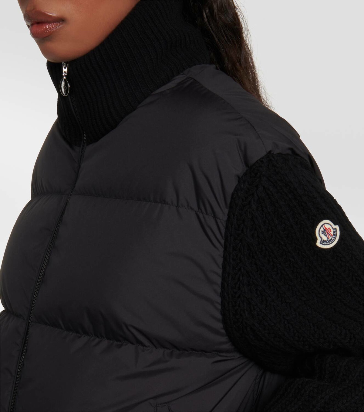 Moncler Wool-trimmed down jacket Moncler