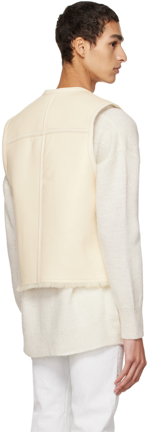 Our Legacy Off-White Reversible Sheepskin Vest Our Legacy
