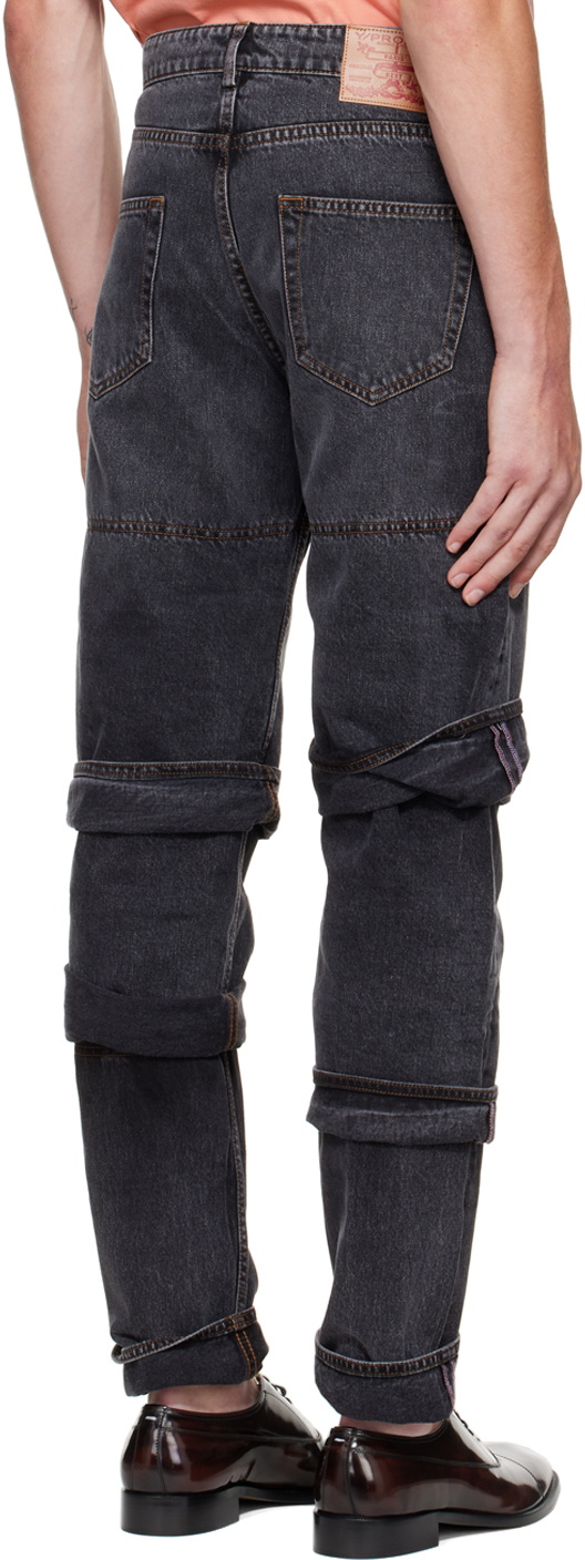 Y/Project Black Multi Cuff Jeans Y/Project