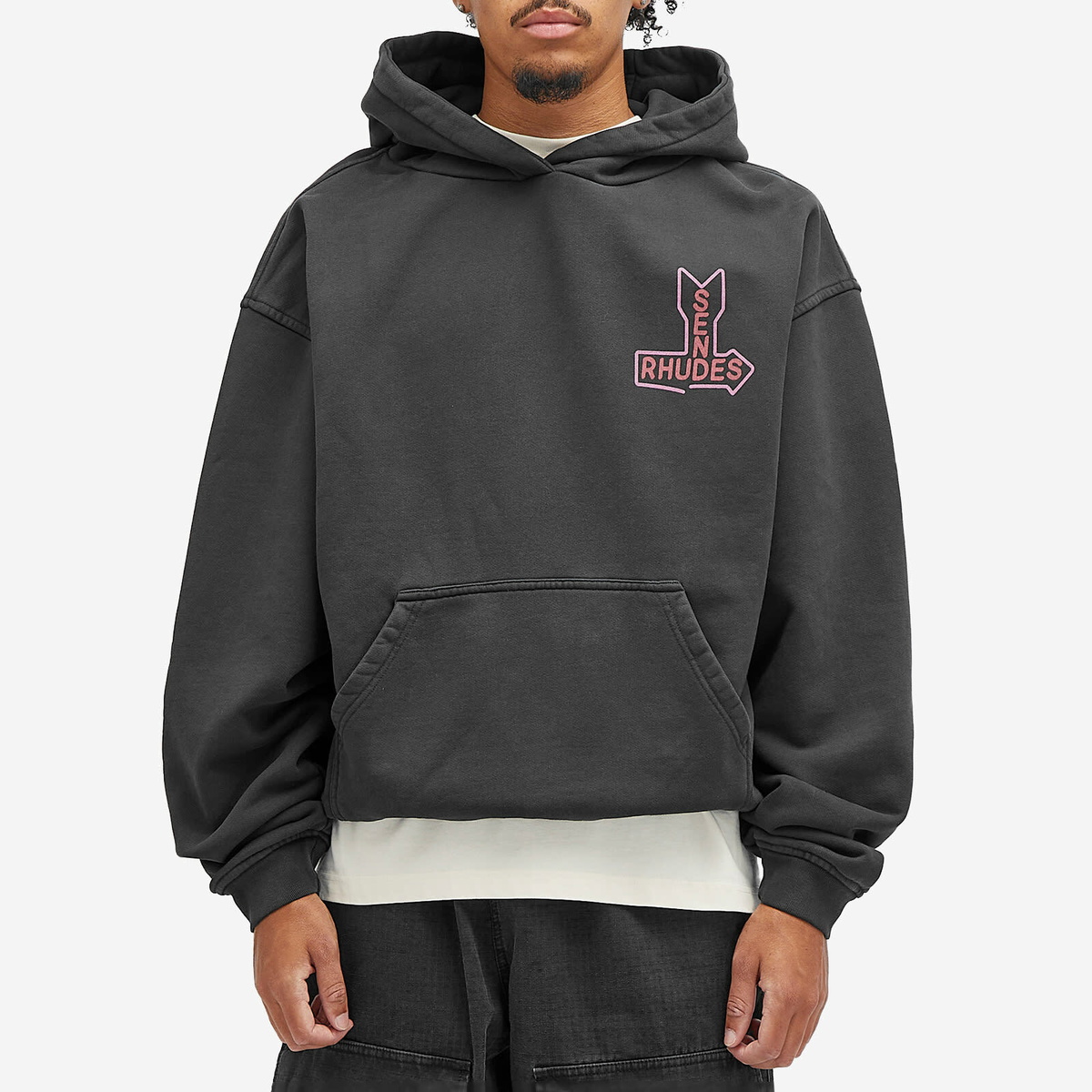 Rhude Men's Send s Hoodie in Vintage Black Rhude