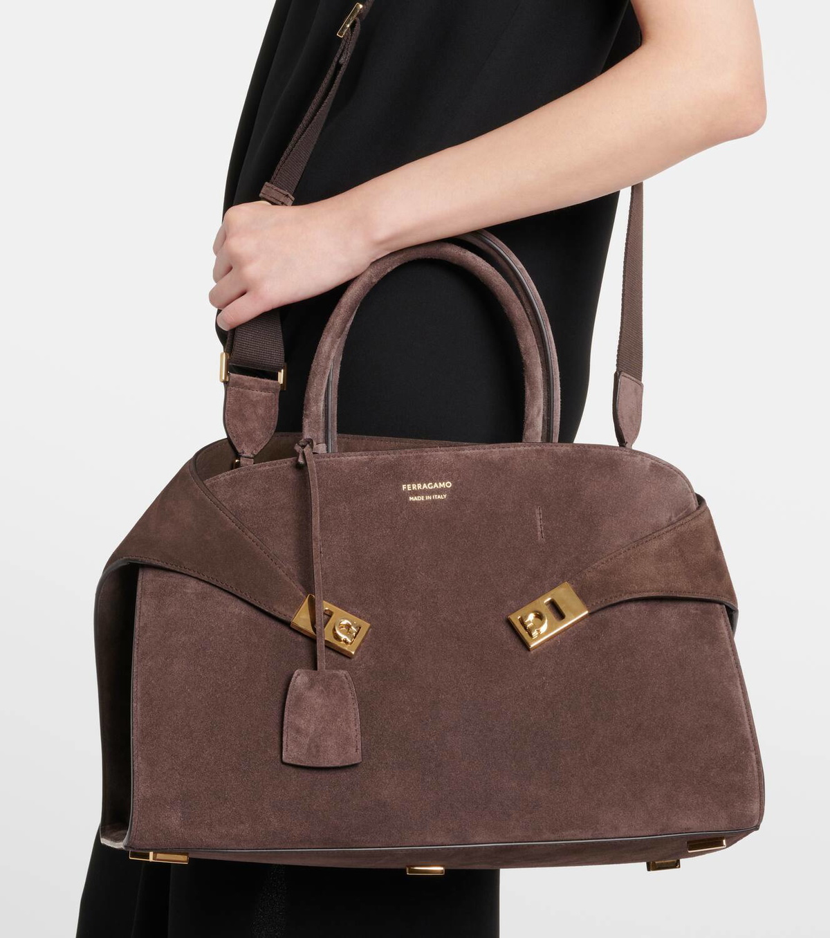Ferragamo Hug Large suede tote bag Salvatore Ferragamo