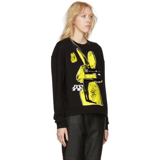 McQ Alexander McQueen Black Bunny Slouch Sweatshirt McQ Alexander McQueen