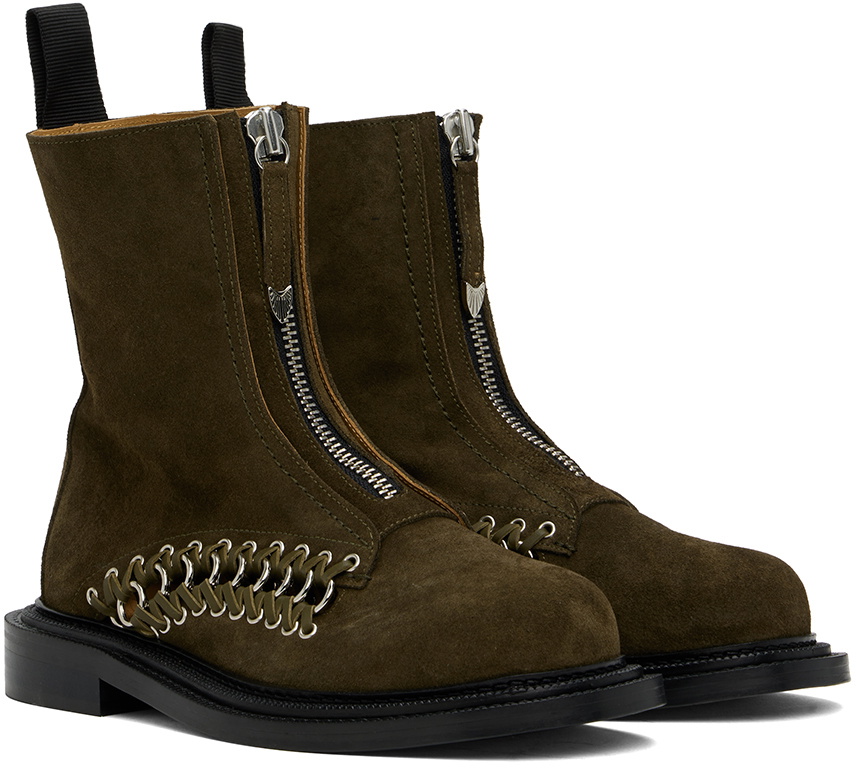 Toga Virilis Khaki Suede Boots Toga Virilis