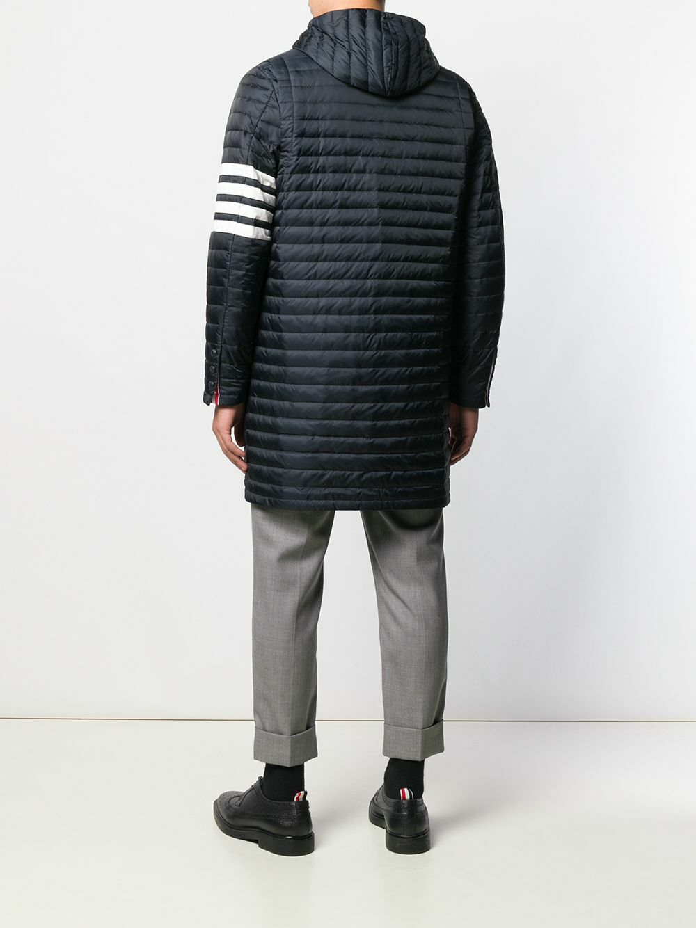 THOM BROWNE - Coat With Logo Thom Browne