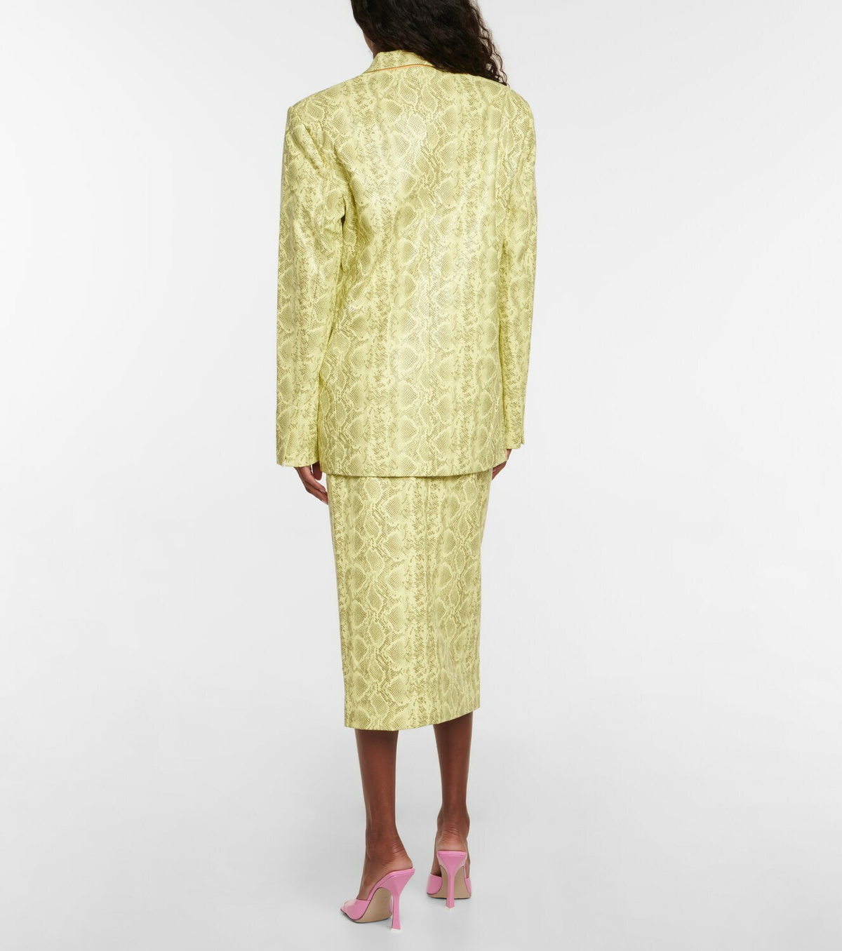 Rotate Birger Christensen Fox snake effet faux leather blazer ROTATE ...