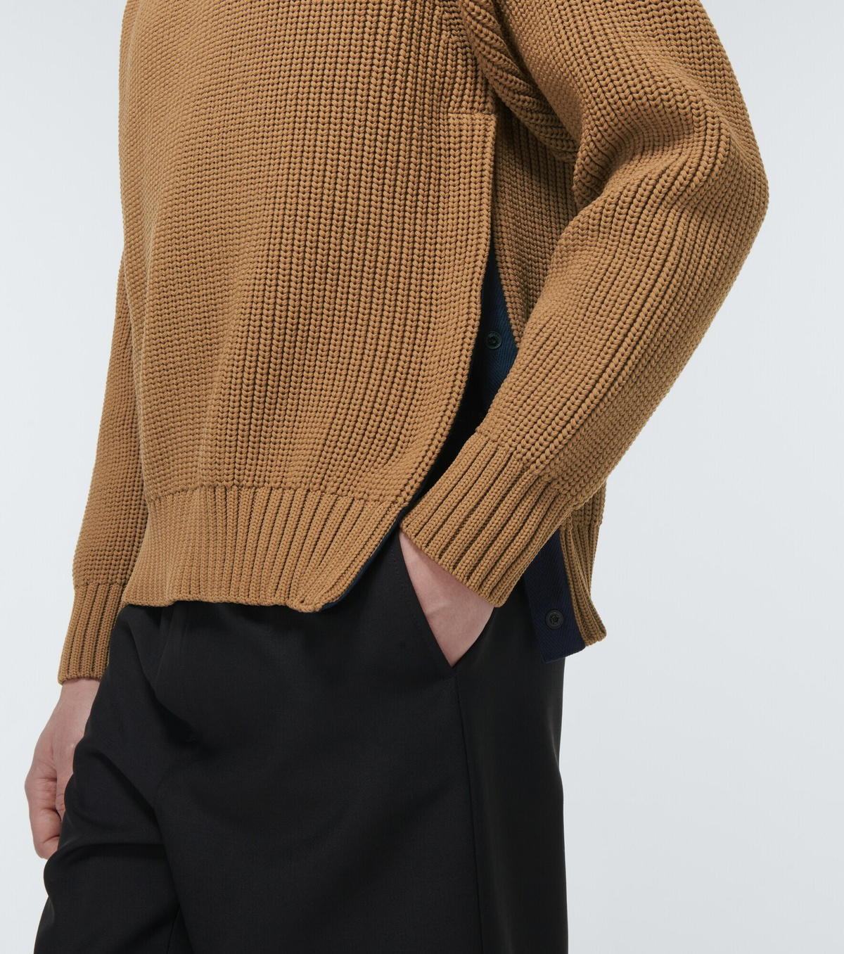 Sacai - Ribbed-knit sweater Sacai