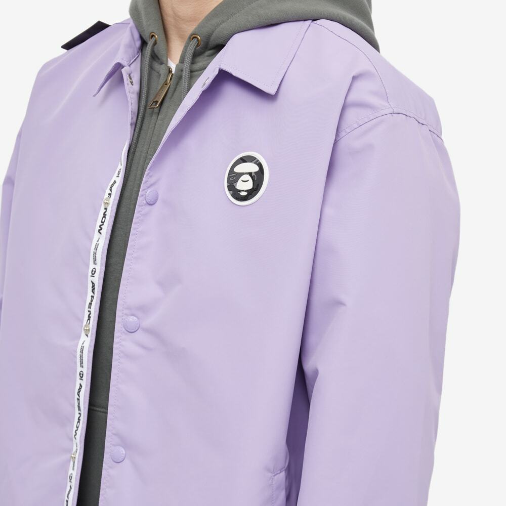 Men's AAPE Lightweight Coach Jacket in Purple AAPE by A Bathing Ape
