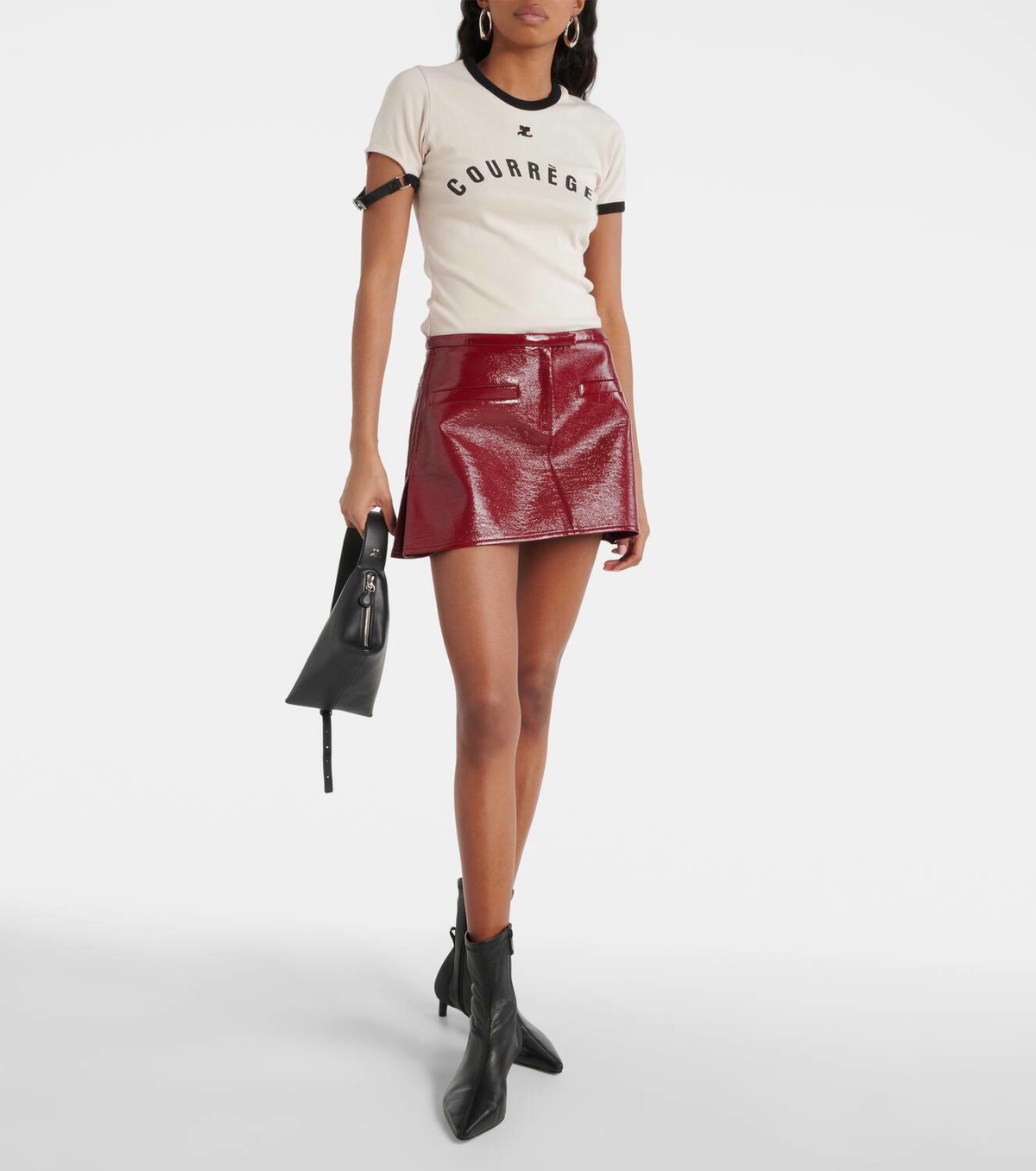 Courrèges Buckle logo cotton jersey T-shirt Courreges