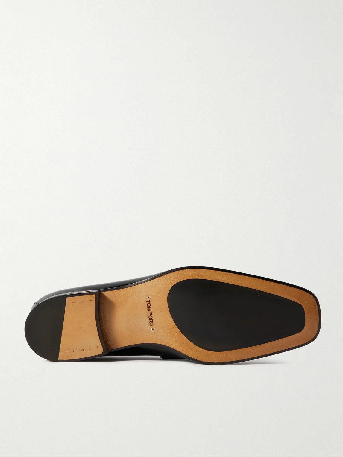 TOM FORD - Bailey Embellished Patent-Leather Penny Loafers - Black TOM FORD