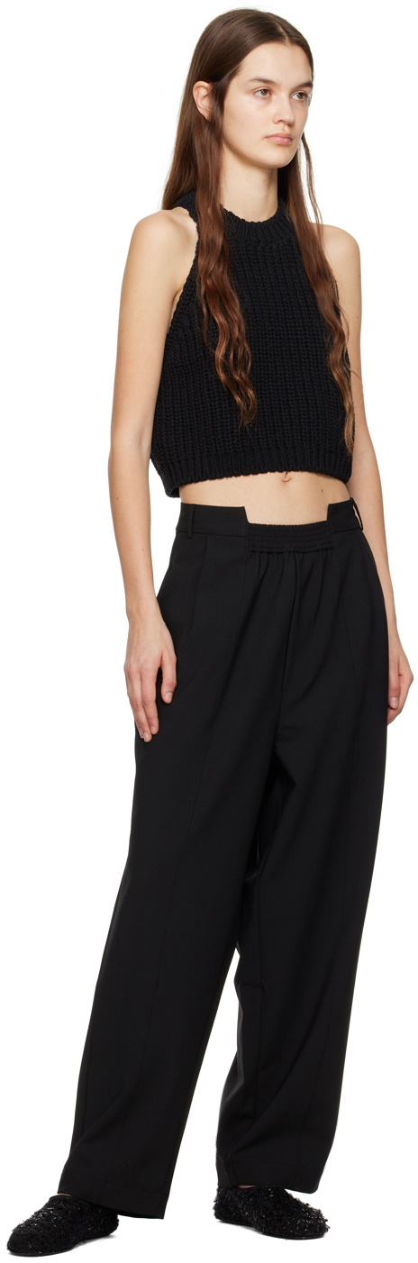 CORDERA Black Asymmetric Straight Trousers CORDERA