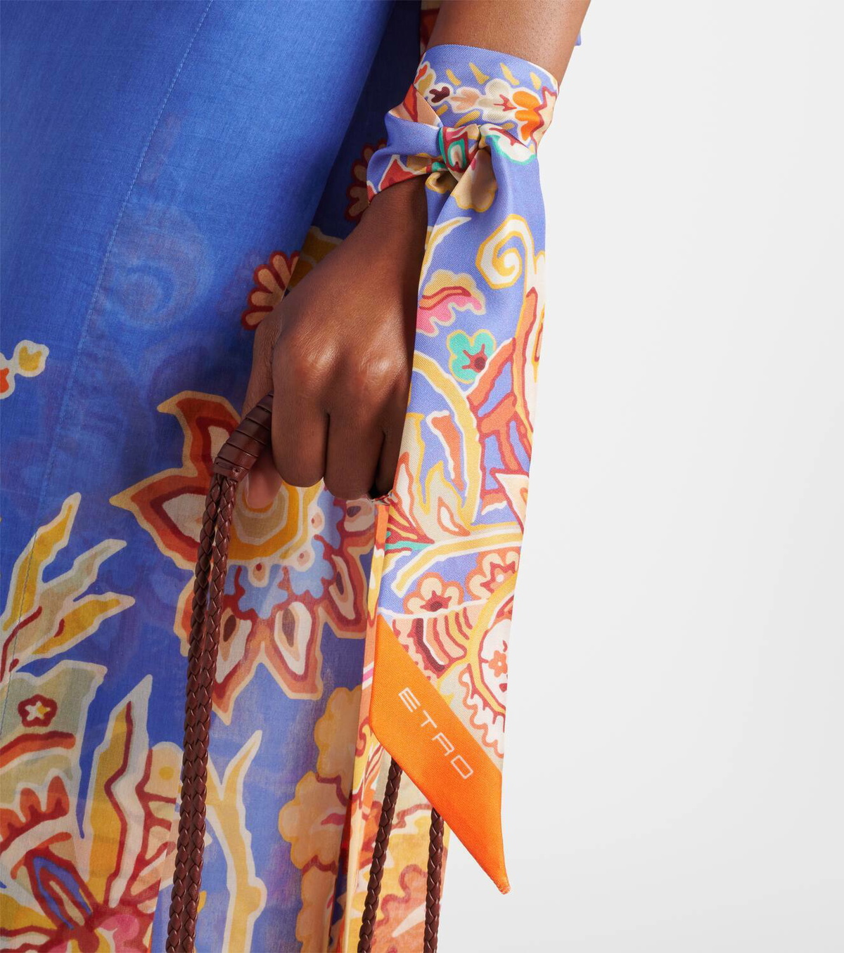 Etro Printed silk twill scarf Etro