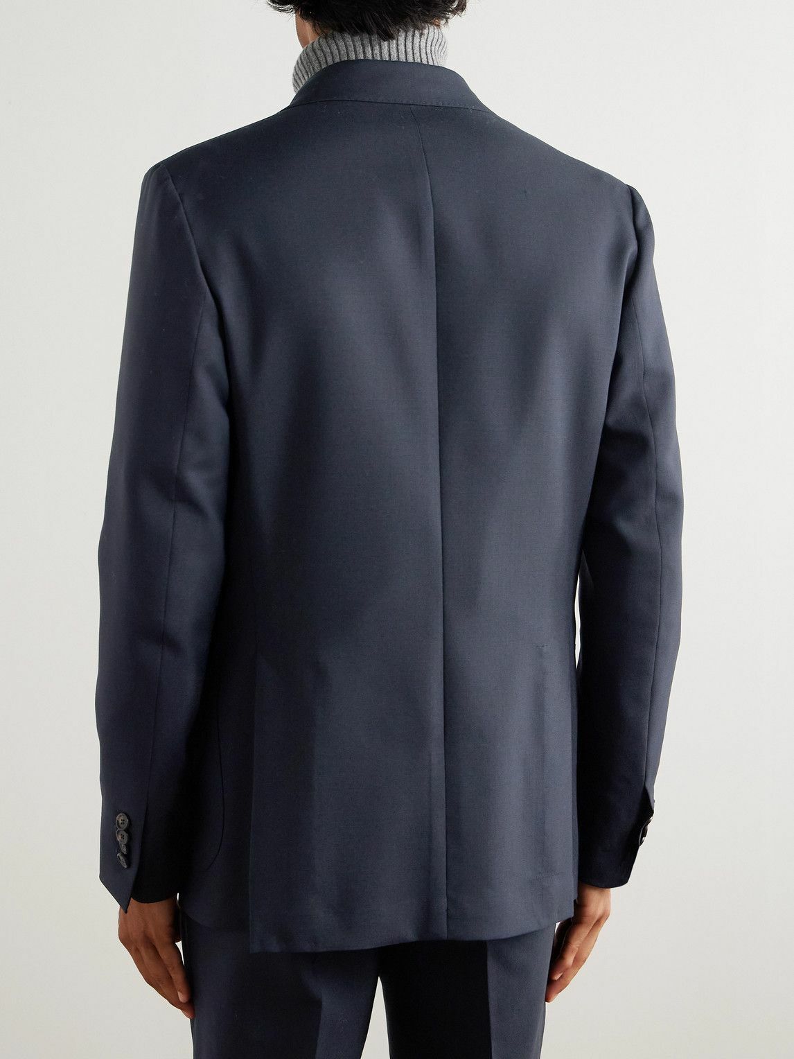 De Petrillo - Slim-Fit Virgin Wool Twill Suit Jacket - Blue De Petrillo