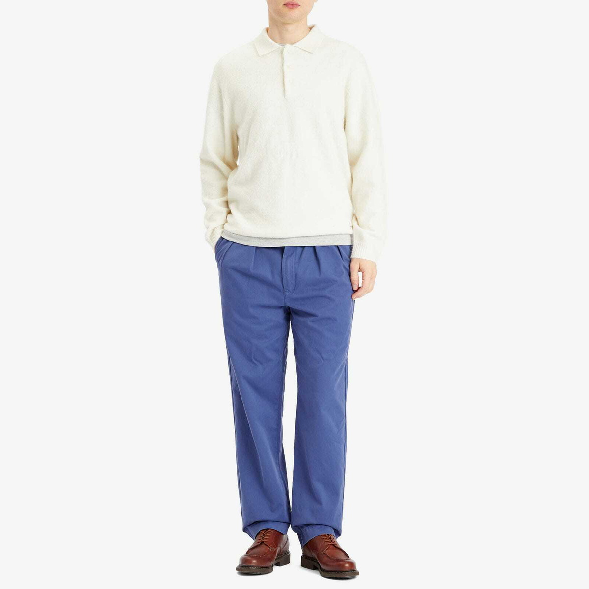 Polo Ralph Lauren Men's Whitman Pleated Chino Trousers in Light Navy ...