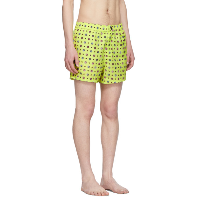Kenzo Yellow Medallions Logo Swim Shorts Kenzo