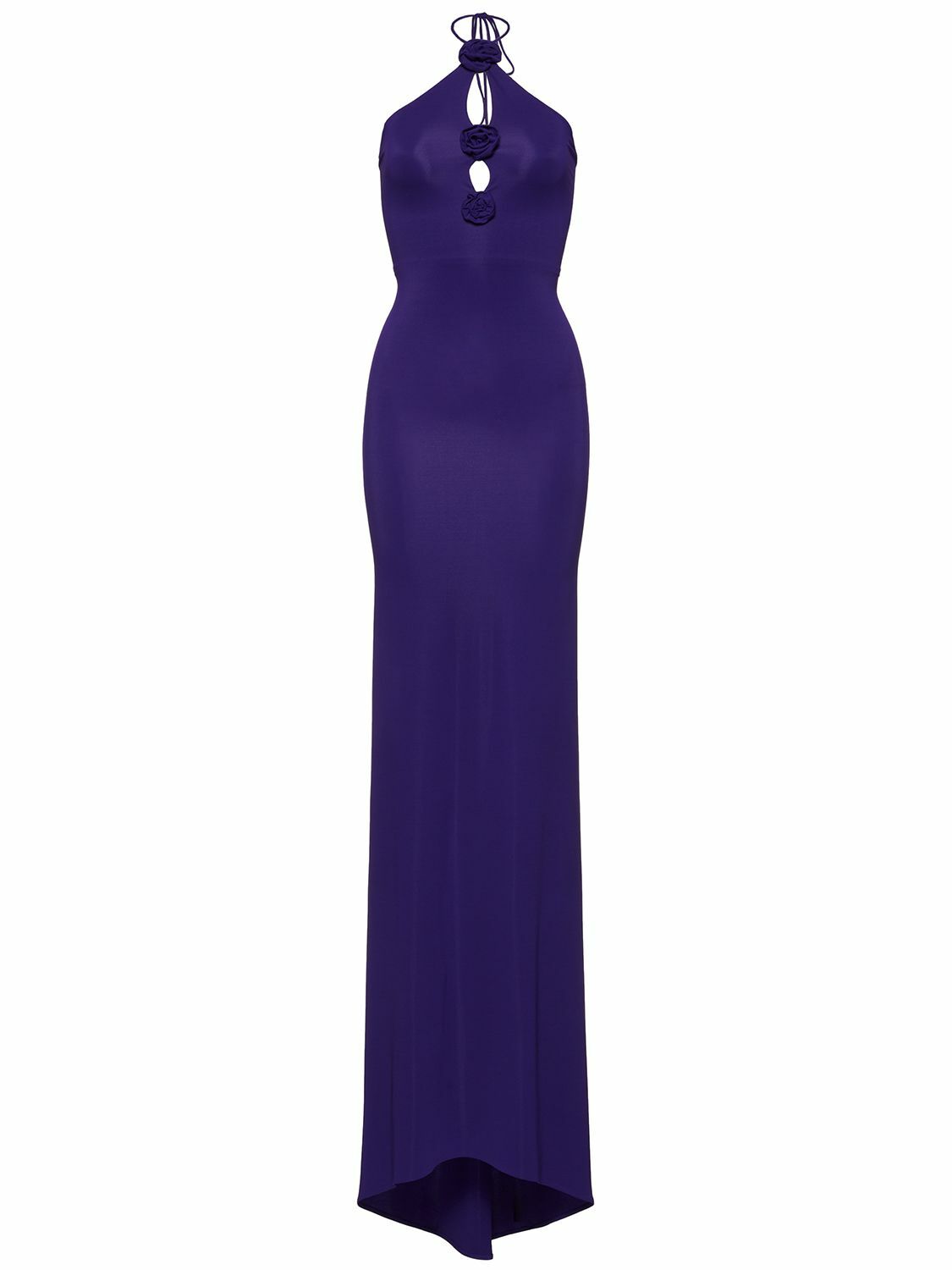 MAGDA BUTRYM - Long Jersey Halter Dress W/roses Magda Butrym MAGDA BUTRYM - Long Jersey Halter Dress W/roses Magda Butrym