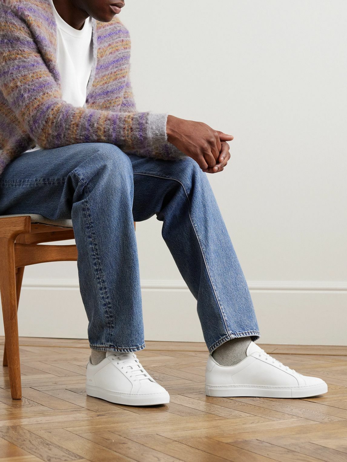 Common Projects - Retro Classic Leather Sneakers - White Common Projects