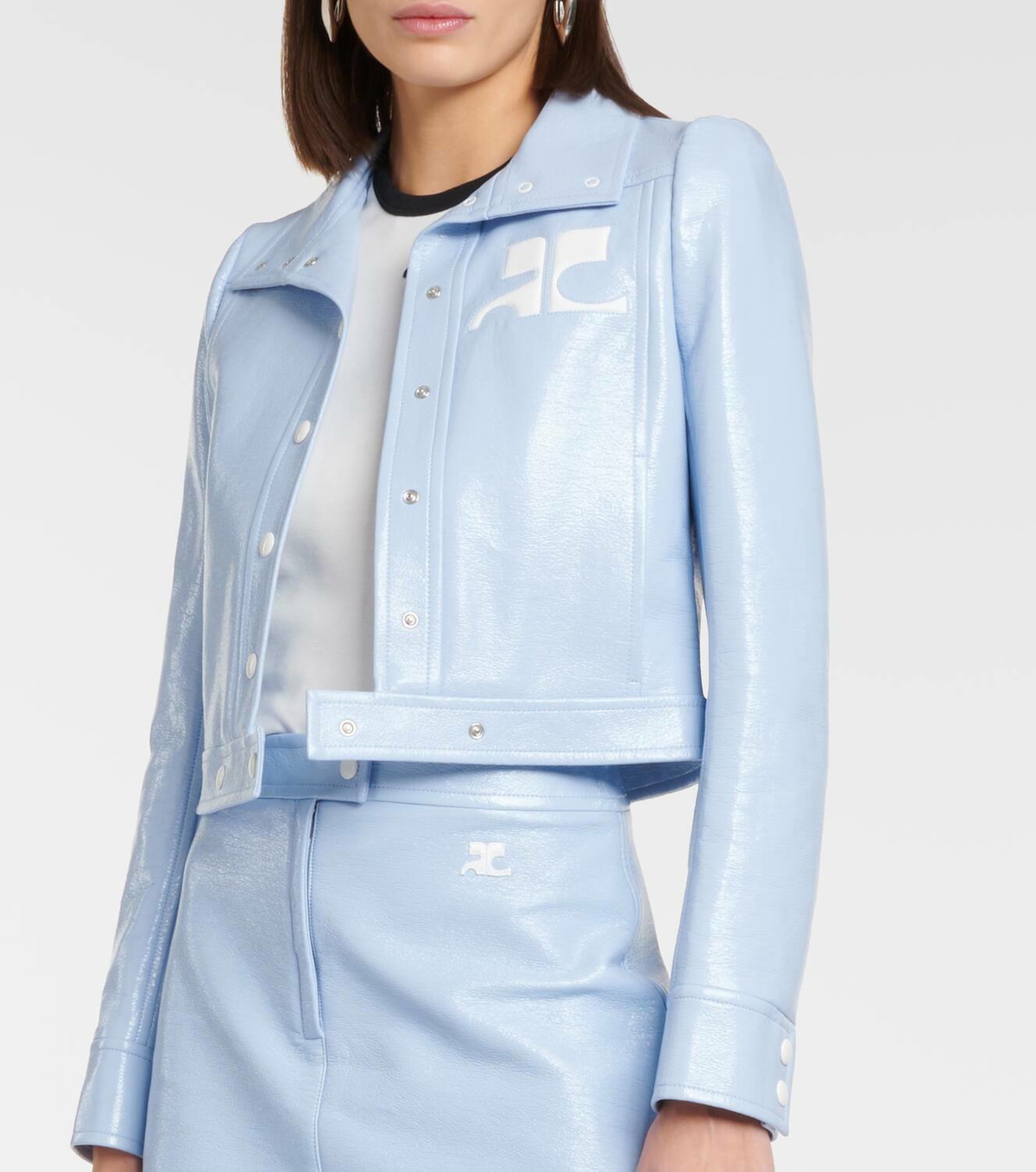 Courrèges Reedition cropped vinyl jacket Courreges