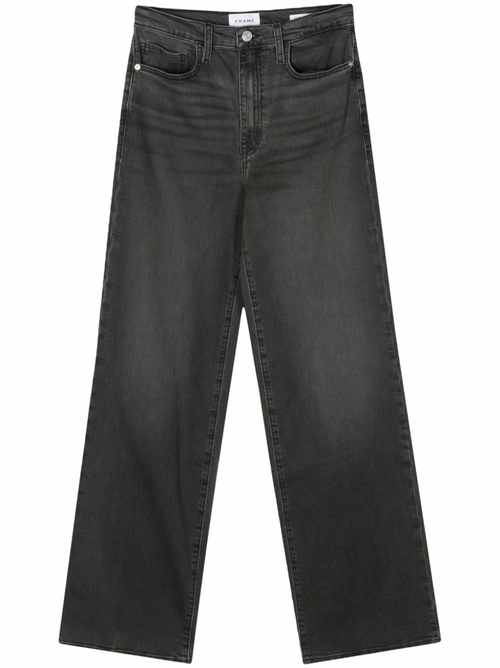FRAME Black Straight-Leg Jeans Frame Denim
