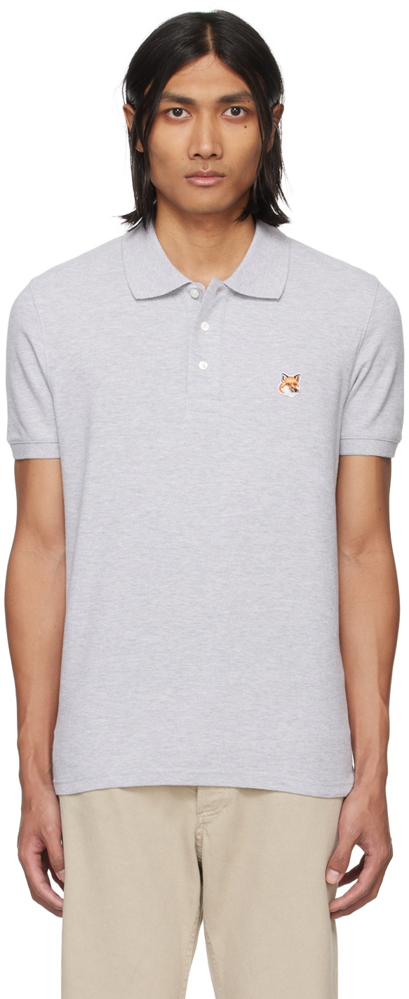Maison Kitsuné Gray Fox Head Polo Maison Kitsune