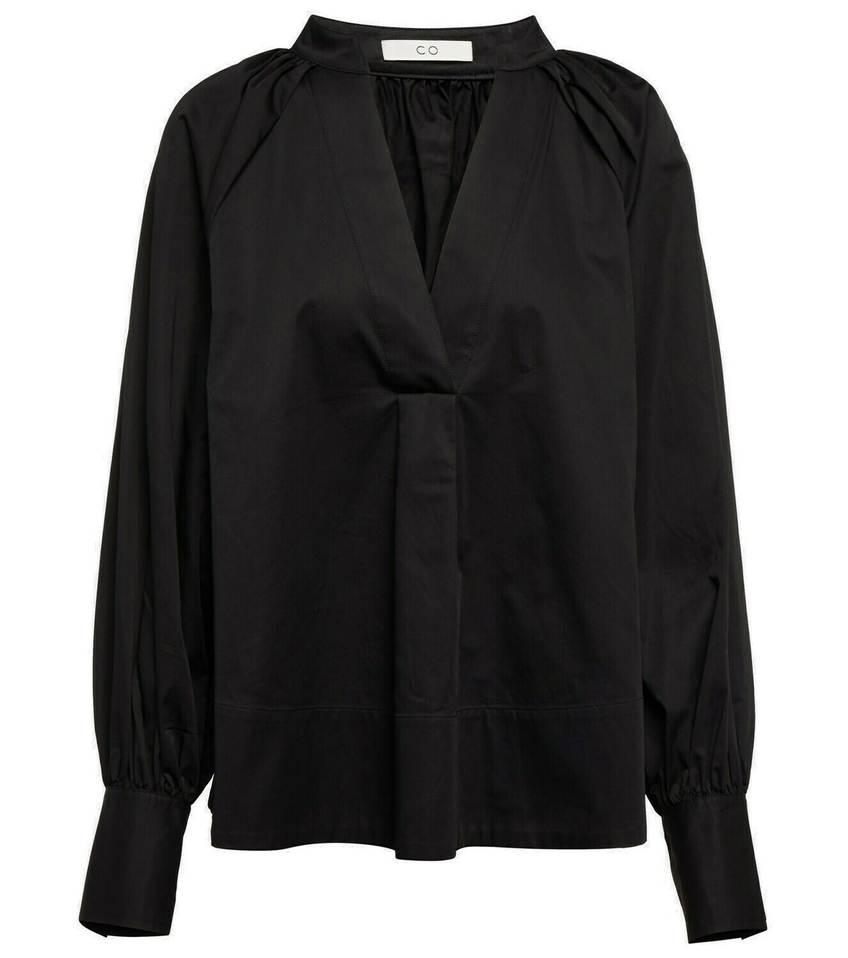 CO - Oversized V-neck cotton blouse Coach