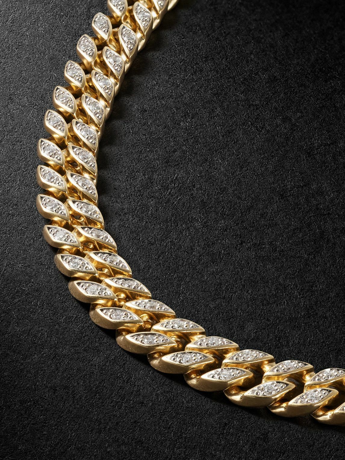 David Yurman - 18-Karat Gold Diamond Curb Chain Necklace David Yurman
