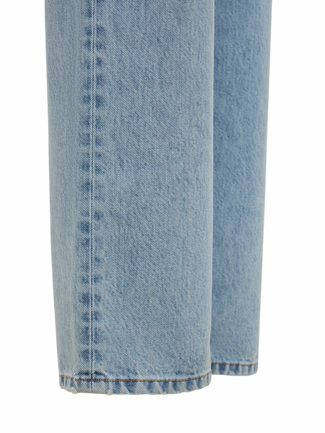 SAINT LAURENT - Janice Straight Cotton Denim Jeans Saint Laurent