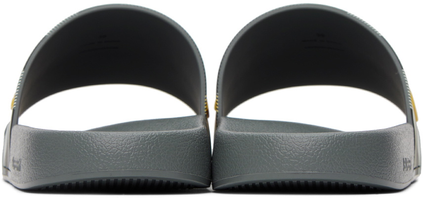 Burberry Gray Check Slides Burberry