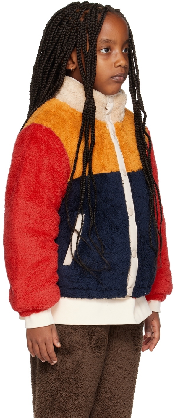 TINYCOTTONS Kids Navy & Yellow Color Block Jacket TINYCOTTONS