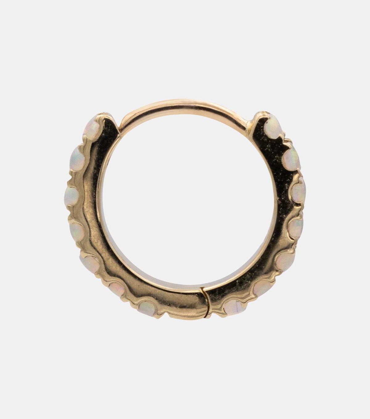 Maria Tash 18kt gold single hoop earring with opals Maria Tash