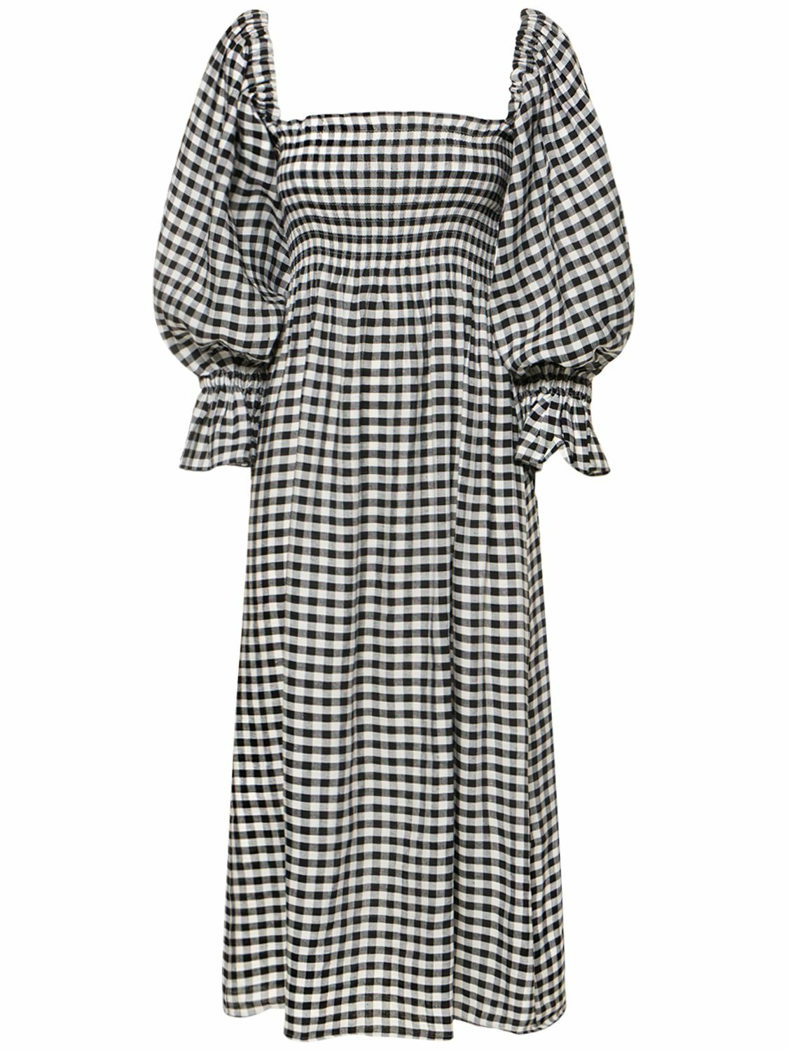 SLEEPER Atlanta Linen & Viscose Midi Dress Sleeper