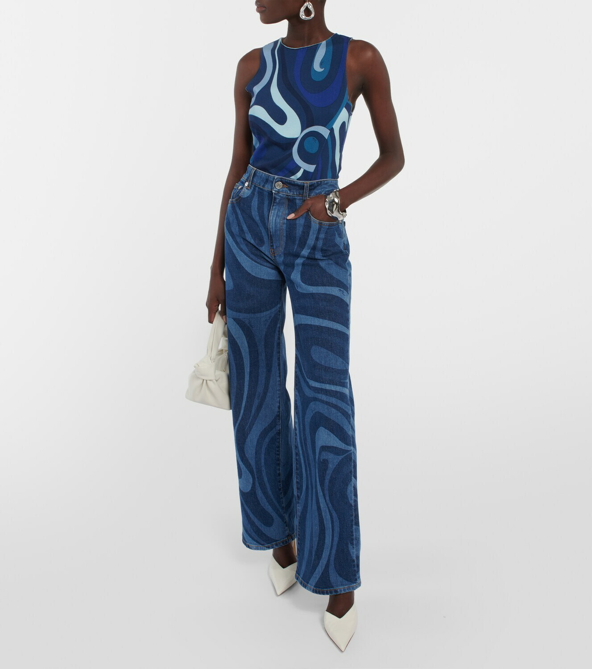 Pucci Printed denim top Emilio Pucci