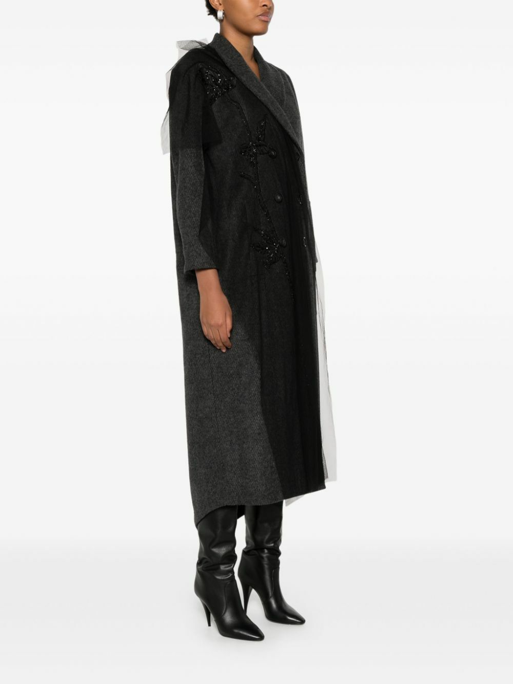 Huishan Zhang Appliqué Double-Breasted Coat Huishan Zhang