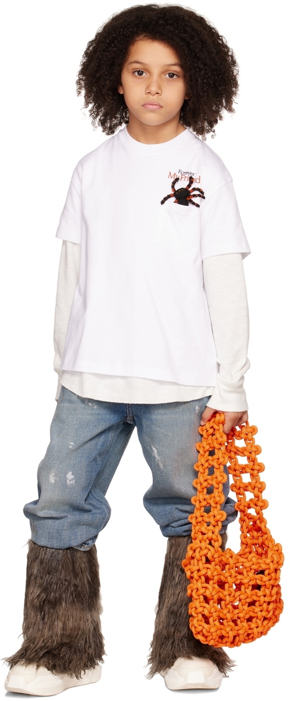 Doublet SSENSE Exclusive Kids White 'Forever My Scary Friend' T-Shirt ...