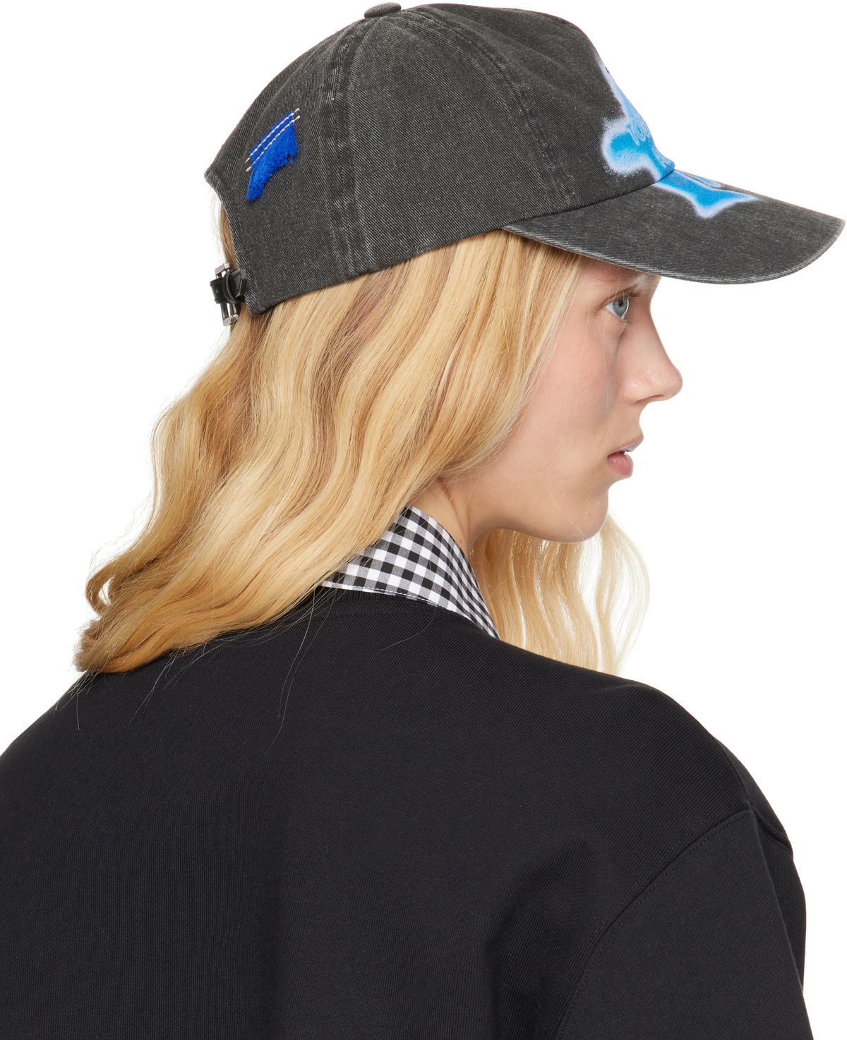 ADER error Black Faded Denim Cap ADER error