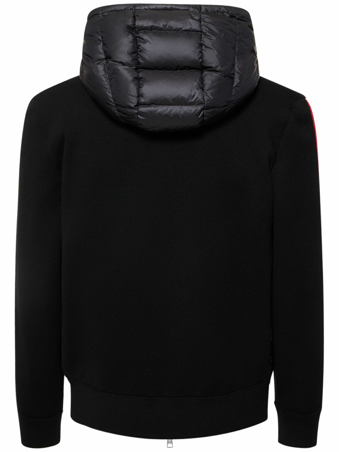 MONCLER - Ultra-fine Wool Knit & Nylon Down Jacket Moncler
