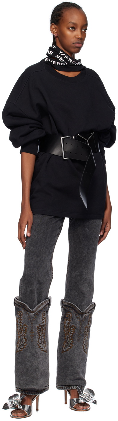 Y/Project Black Triple Collar Sweatshirt Y/Project