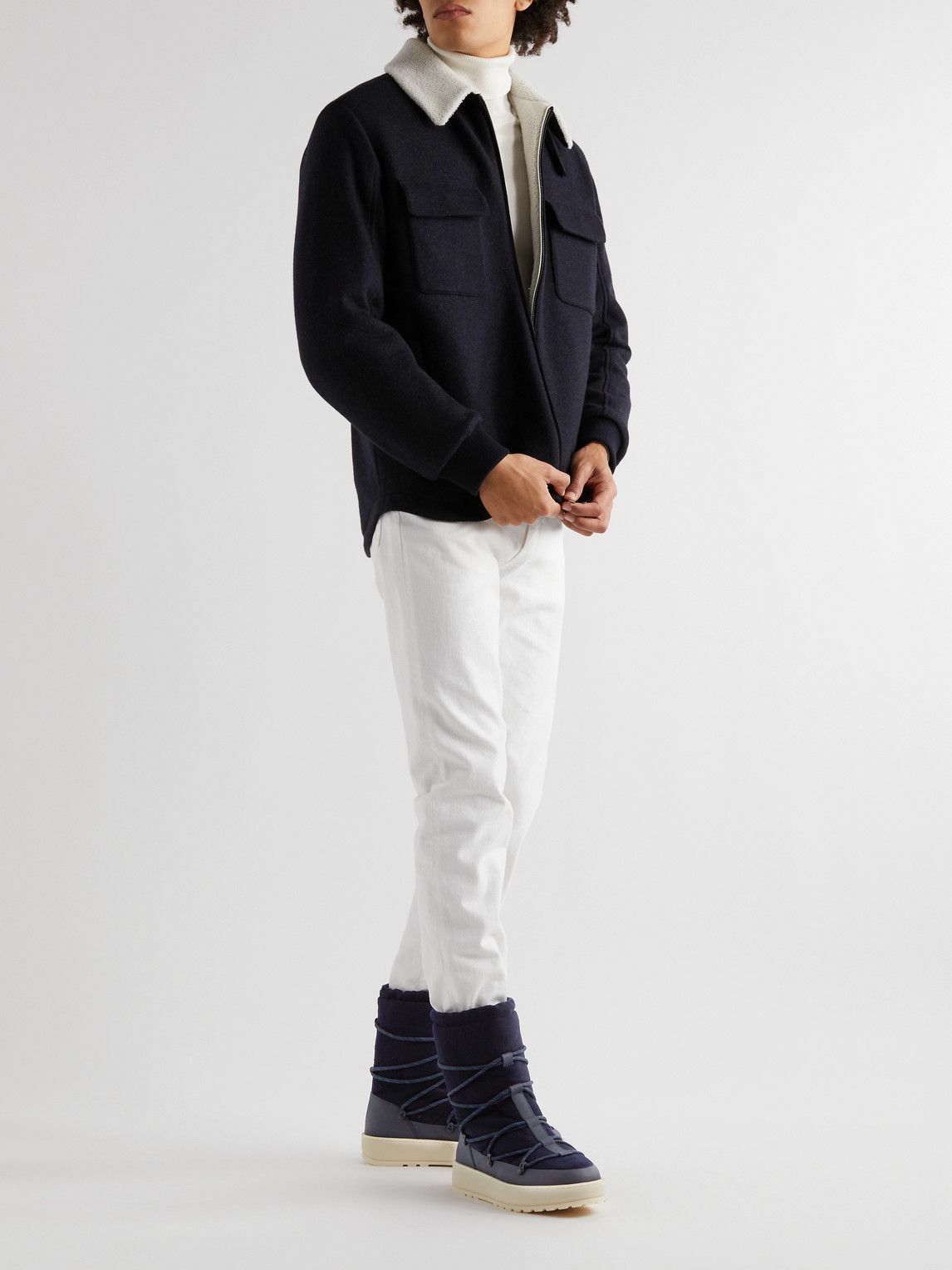 Loro Piana - Snow Wander Quilted Leather-Trimmed and Cashmere Boots ...