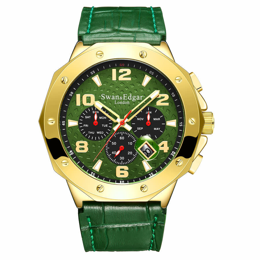 Swan & Edgar Defence Timer Automatic Green Dial Mens Watch SE1492 Swan ...