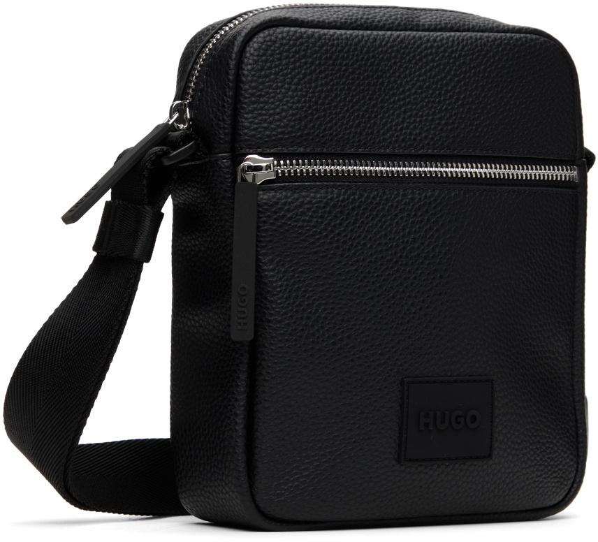 Hugo Black Faux-Leather Reporter Bag Hugo Boss