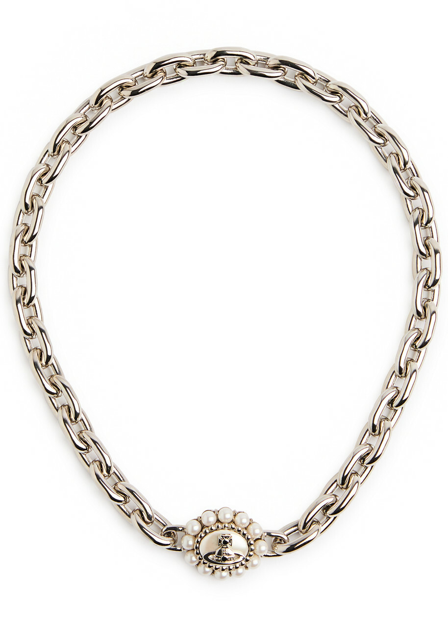 Vivienne Westwood Amaya orb Chain Choker Silver Vivienne Westwood