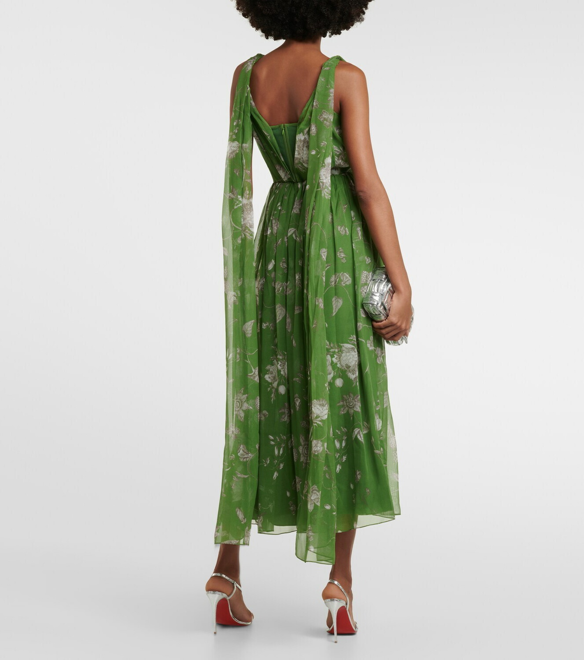 Erdem Floral caped silk maxi dress Erdem