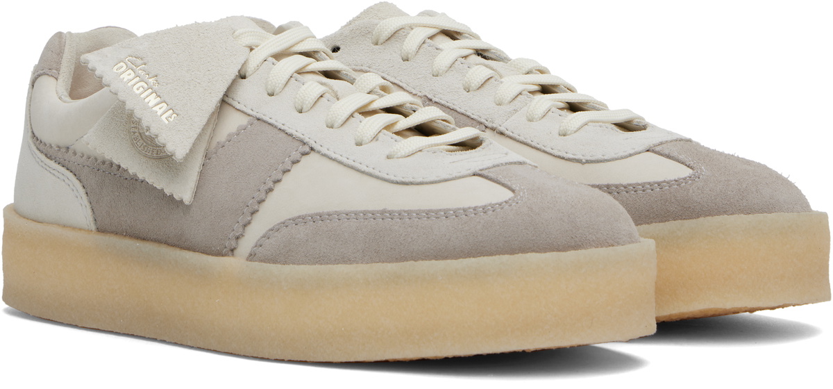 Clarks Originals Off-White & Gray Tor 80 Sneakers Clarks Originals