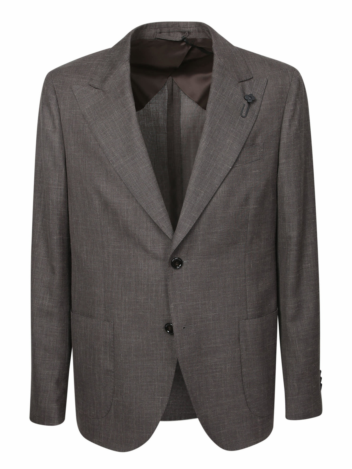 Lardini Flamed Grey Wool Jacket Lardini