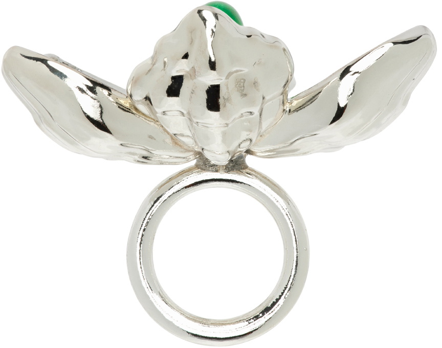 HUGO KREIT SSENSE Exclusive Silver Iris Ring Hugo Kreit