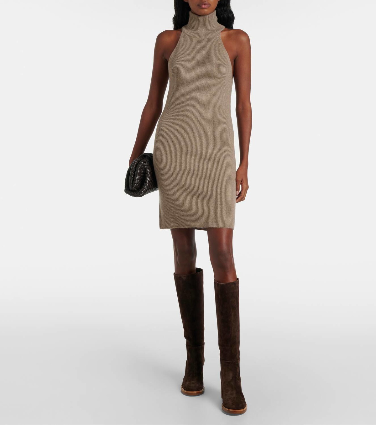 Lisa Yang Carmen ribbed-knit cashmere minidress Lisa Yang