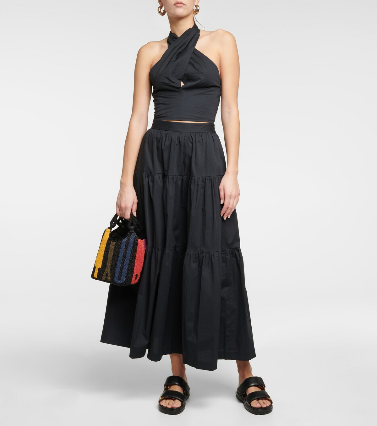 Staud - Kai cropped halter-neck cotton top Staud