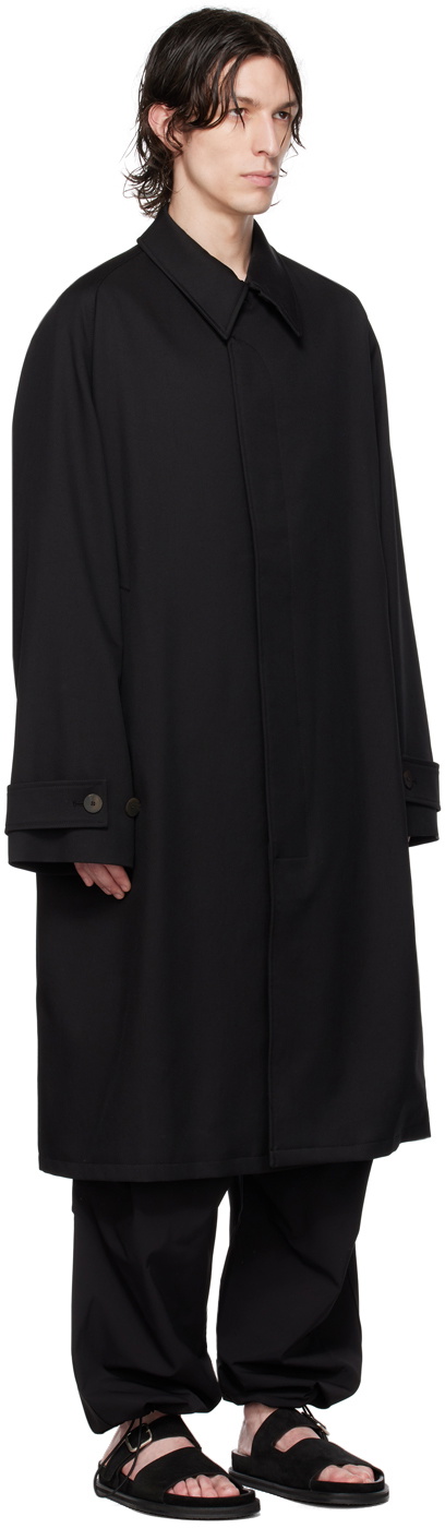 Studio Nicholson Black Buttoned Coat Studio Nicholson